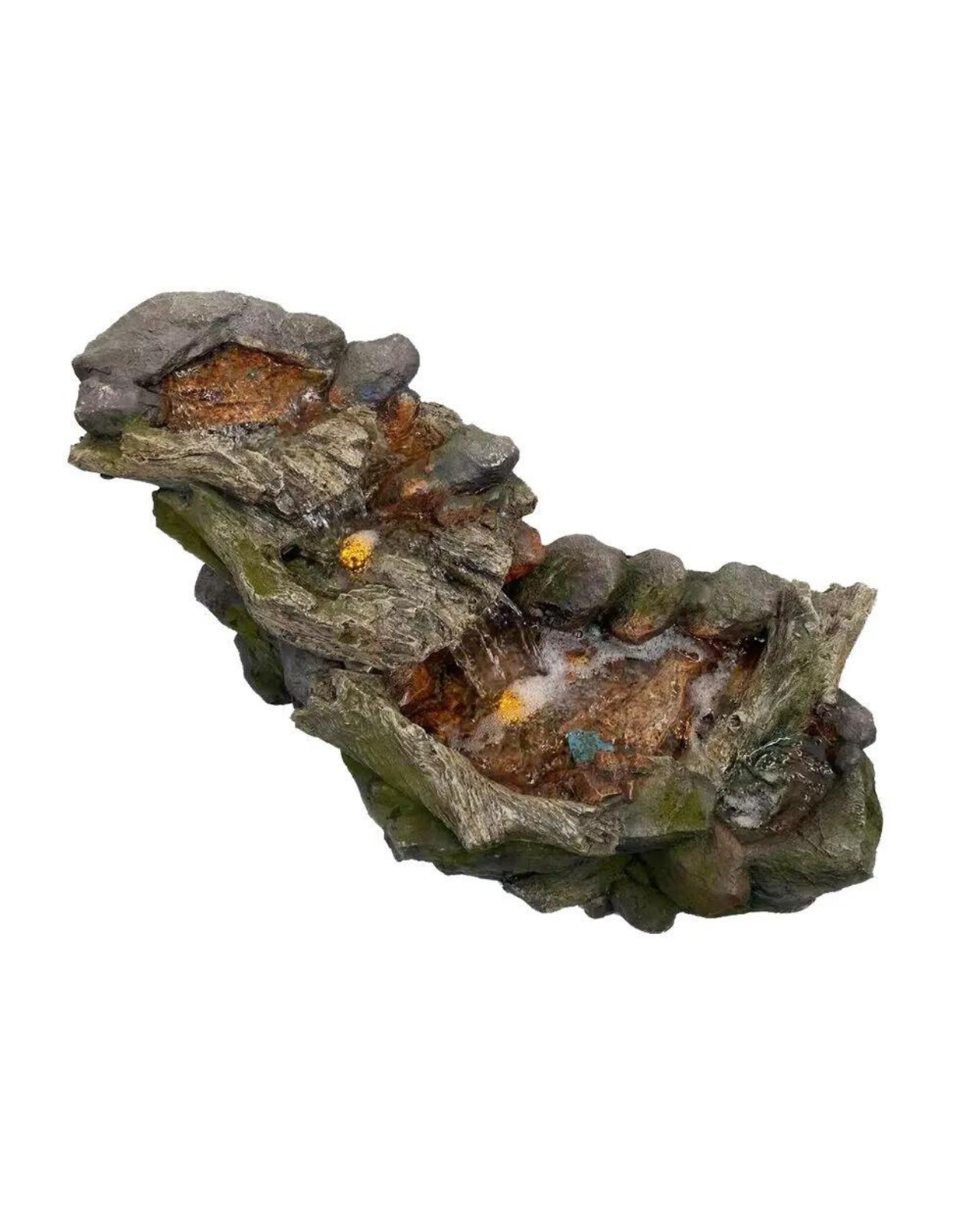 Splash - Cascading Lighting Waterfall Rock Water Feature – Water ...