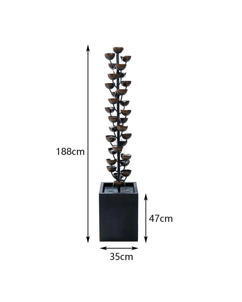 LuxFlow - Cascading Waterfall Bowls Water Feature – Water Features Adore