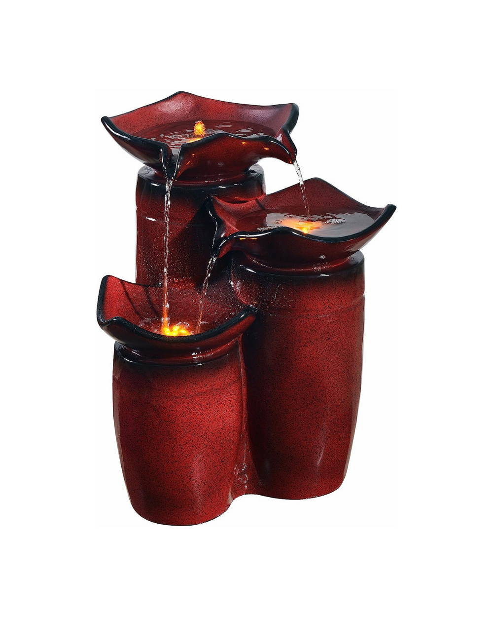 Naiad - 3 Tier Lighting Bowls Water Feature Fountain – Water Features Adore