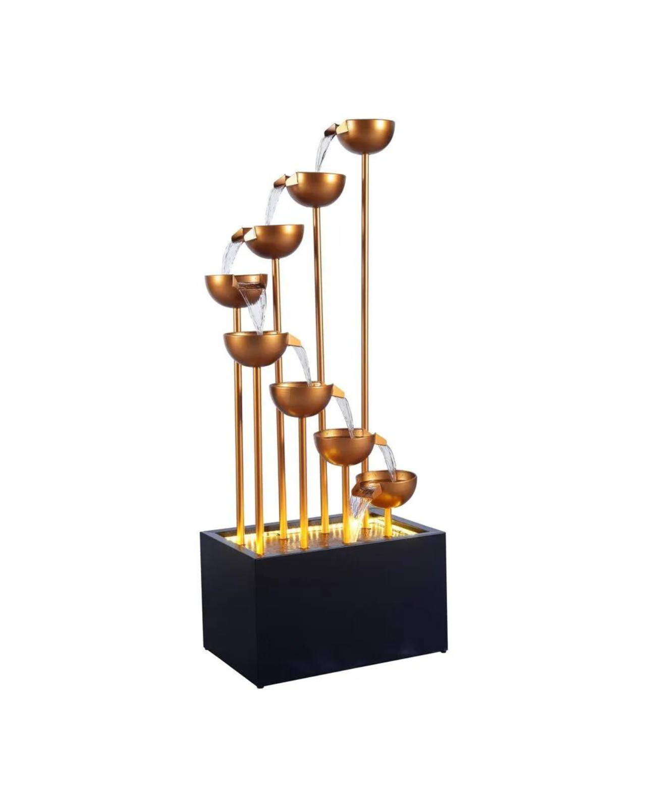 AweFlow - Cascading Copper Bowls Waterfall Water Feature – Water ...