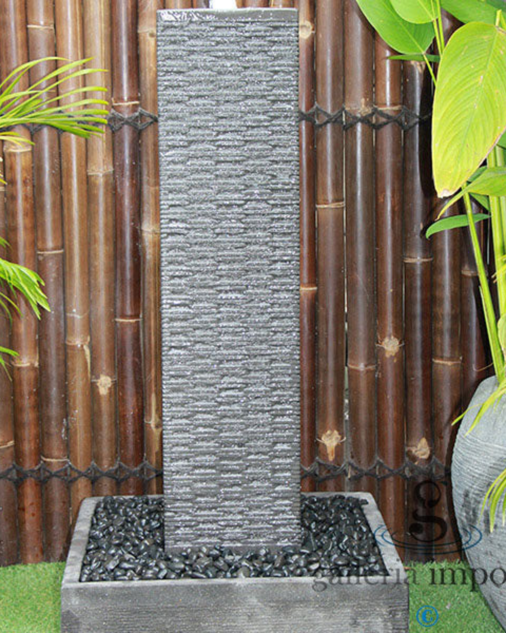 Danau - Balinese Concrete Wall Tower Water Feature – Water Features Adore