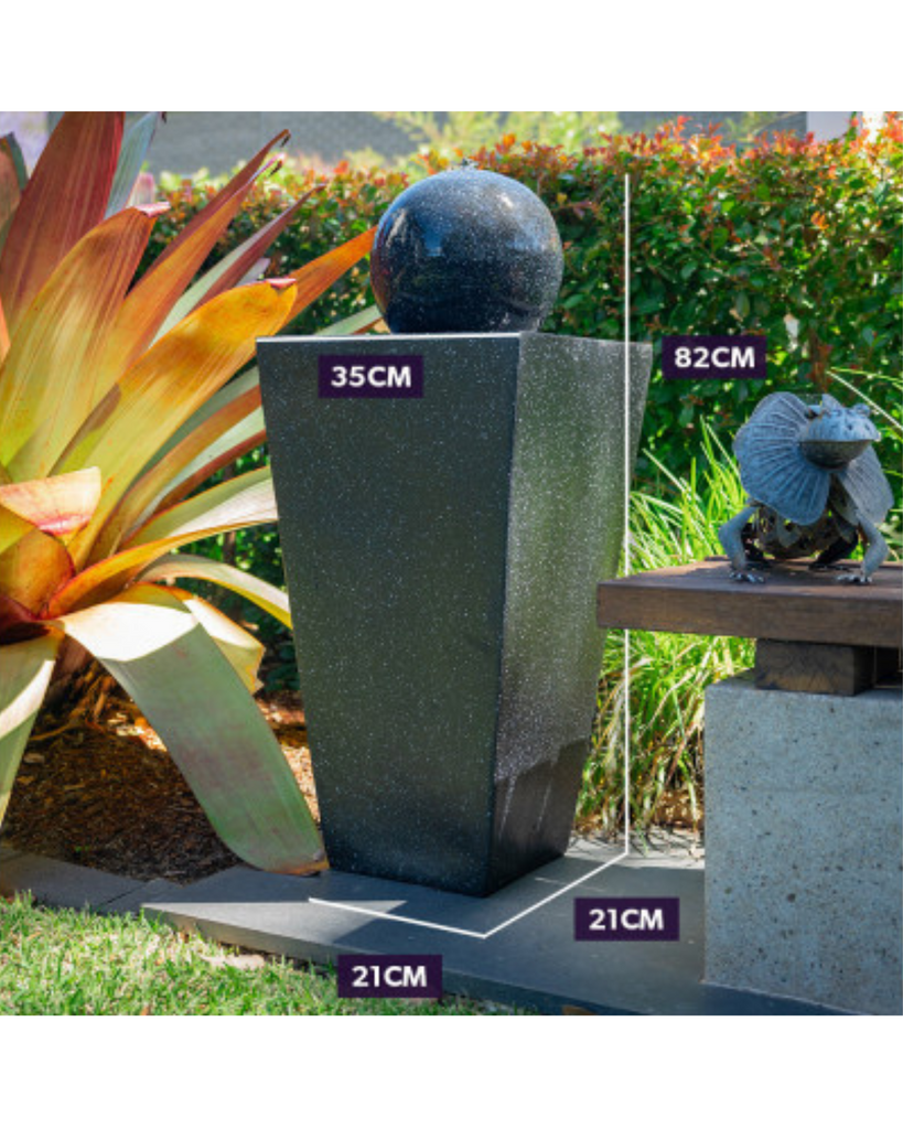 Eclat - Solar Sphere Ball Lighting Water Feature Fountain – Water ...