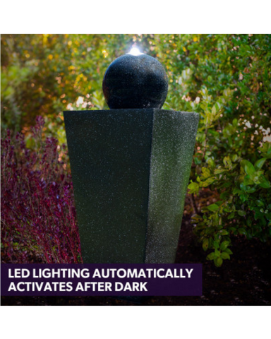 Eclat - Solar Sphere Ball Lighting Water Feature Fountain – Water ...