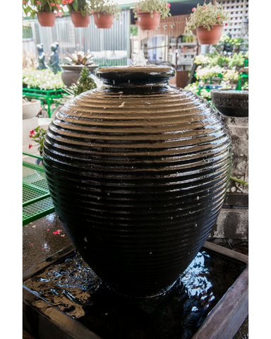 Solitude - Modern Urn Water Feature with Pond – Water Features Adore