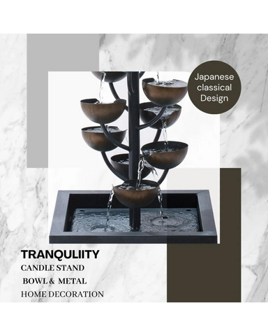 LuxFlow - Cascading Waterfall Bowls Water Feature – Water Features Adore