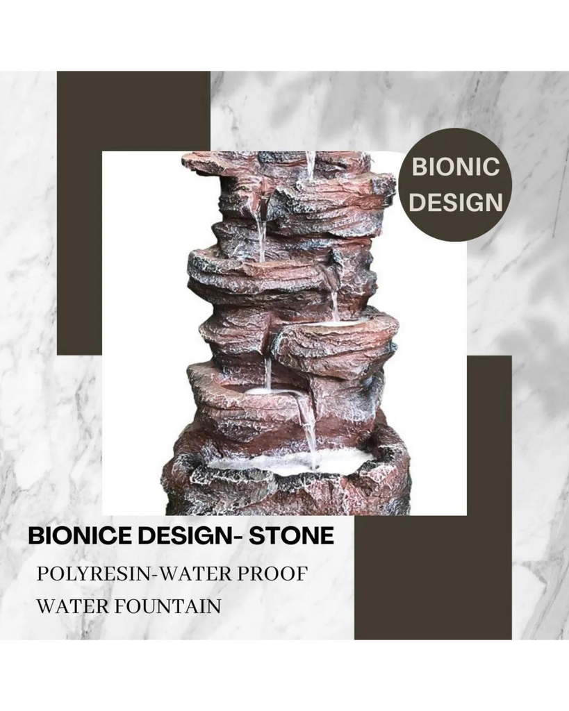 Oasis - Solar Cascading Rock Water Feature – Water Features Adore