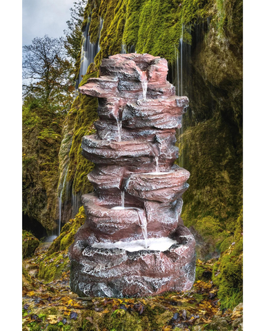 Oasis - Solar Cascading Rock Water Feature – Water Features Adore