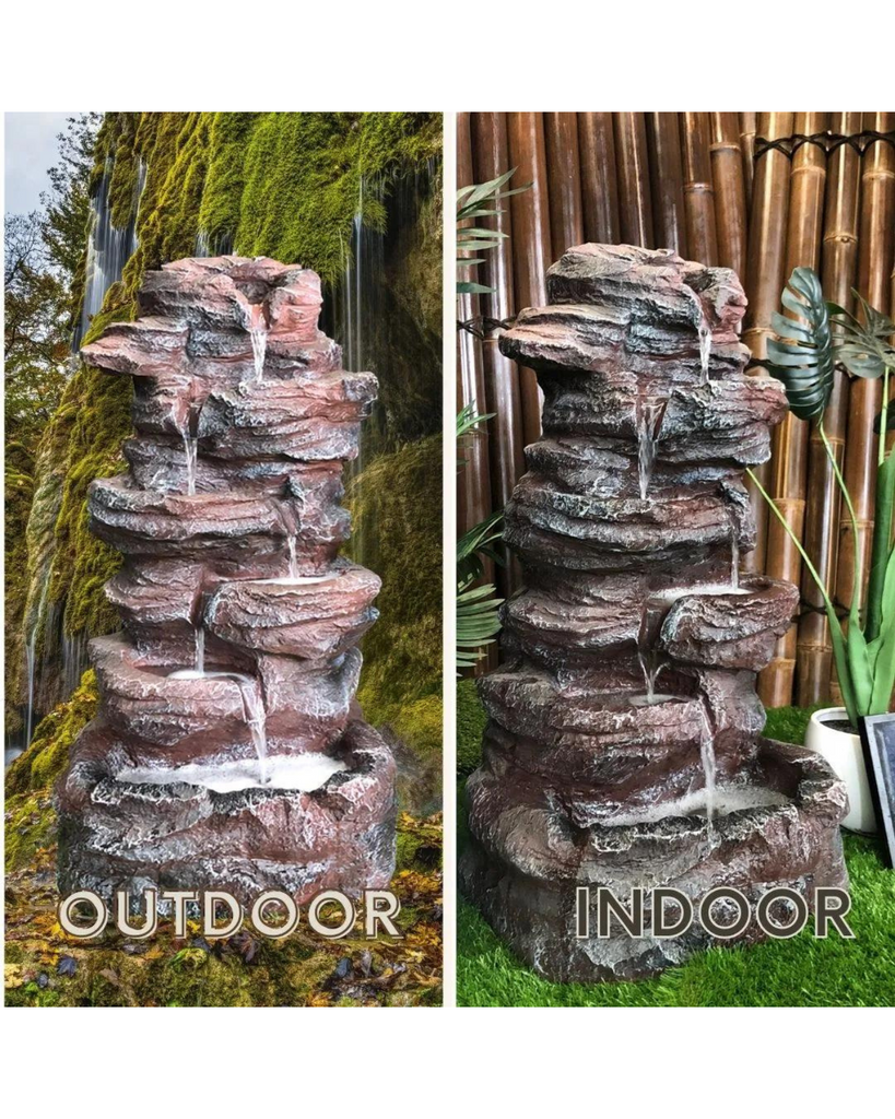 Oasis - Solar Cascading Rock Water Feature – Water Features Adore