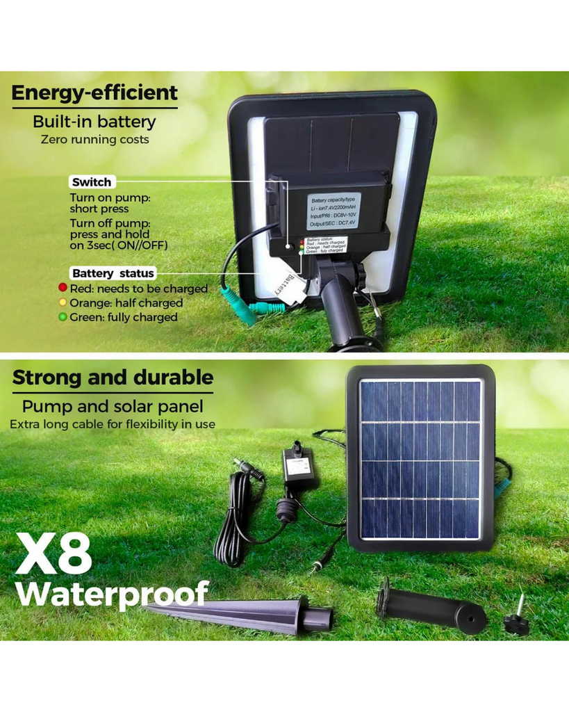 Lapis - Solar Bowls Lighting Water Feature Bird Bath – Water Features Adore