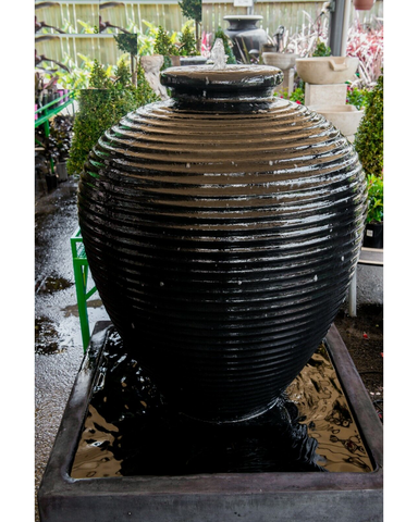 Solitude - Modern Urn Water Feature with Pond – Water Features Adore