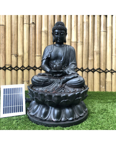 Buddha Bliss - Solar Buddha LED Light Water Feature – Water Features Adore