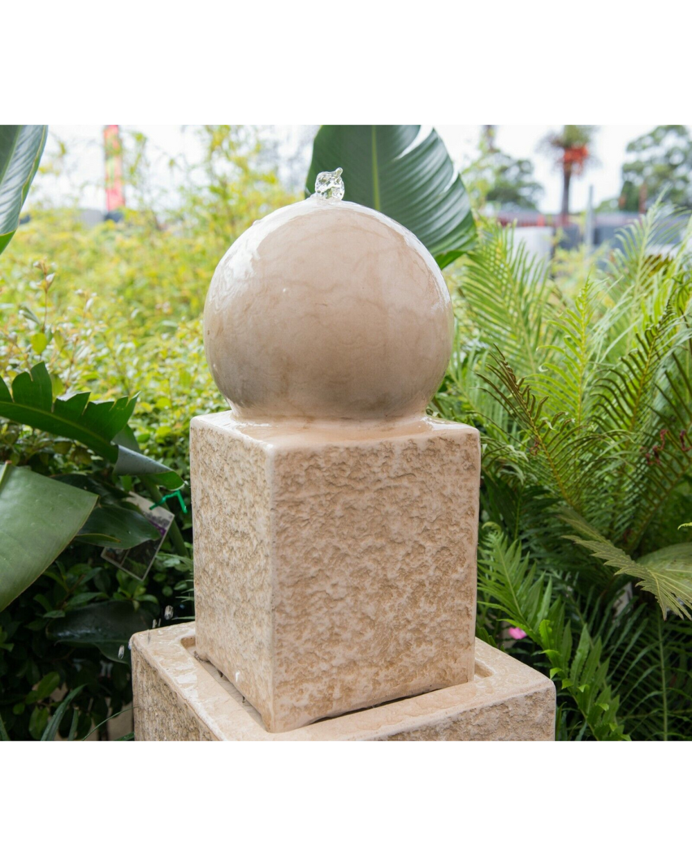 Halo -Sphere Ball Cascading Water Feature Fountain 90cm – Water ...