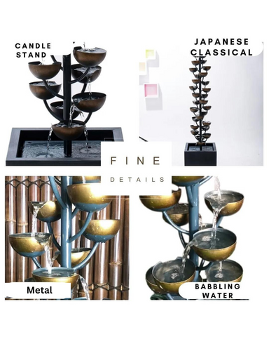 LuxFlow - Cascading Waterfall Bowls Water Feature – Water Features Adore