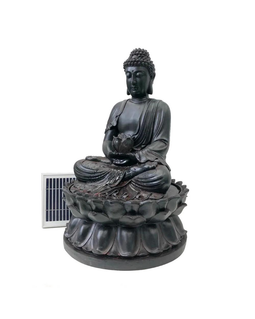 Buddha Bliss - Solar Buddha LED Light Water Feature – Water Features Adore