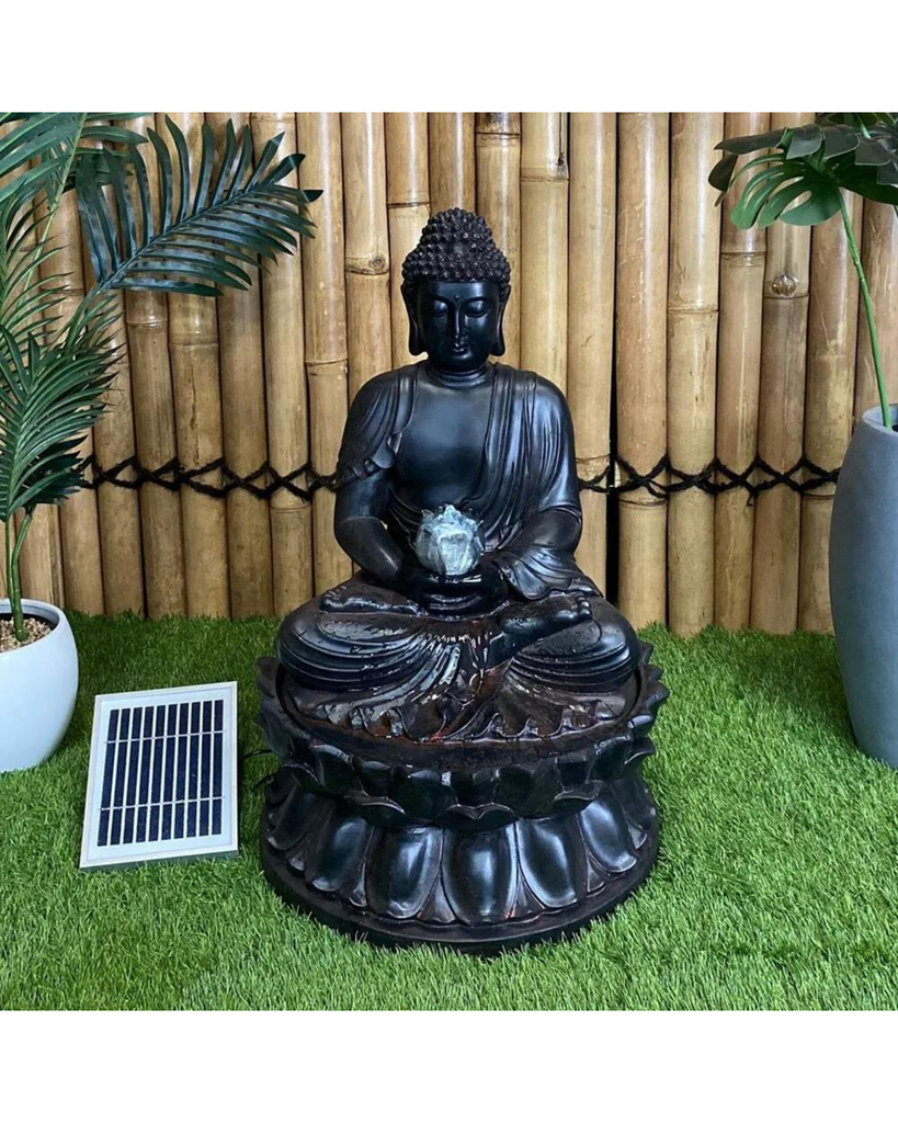 Buddha Bliss - Solar Buddha LED Light Water Feature – Water Features Adore