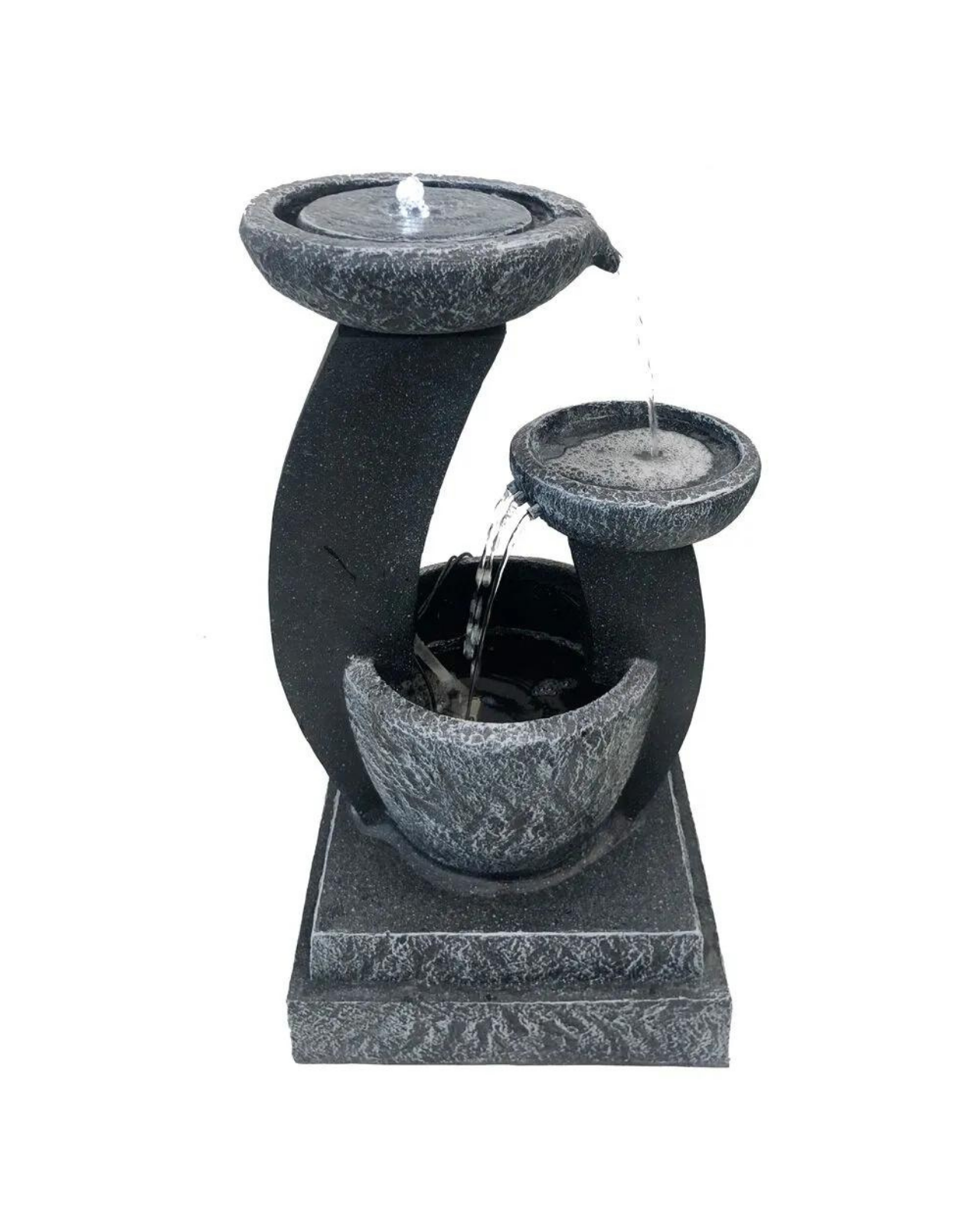 Solar 3 Bowls Cascading Waterfalls Lighting Water Feature – Water ...