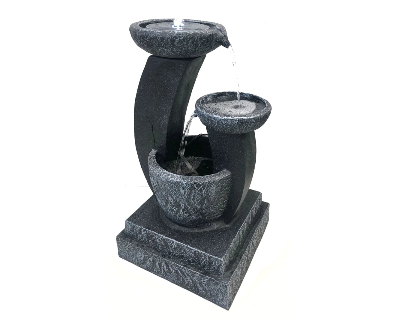 Solar 3 Bowls Cascading Waterfalls Lighting Water Feature – Water ...