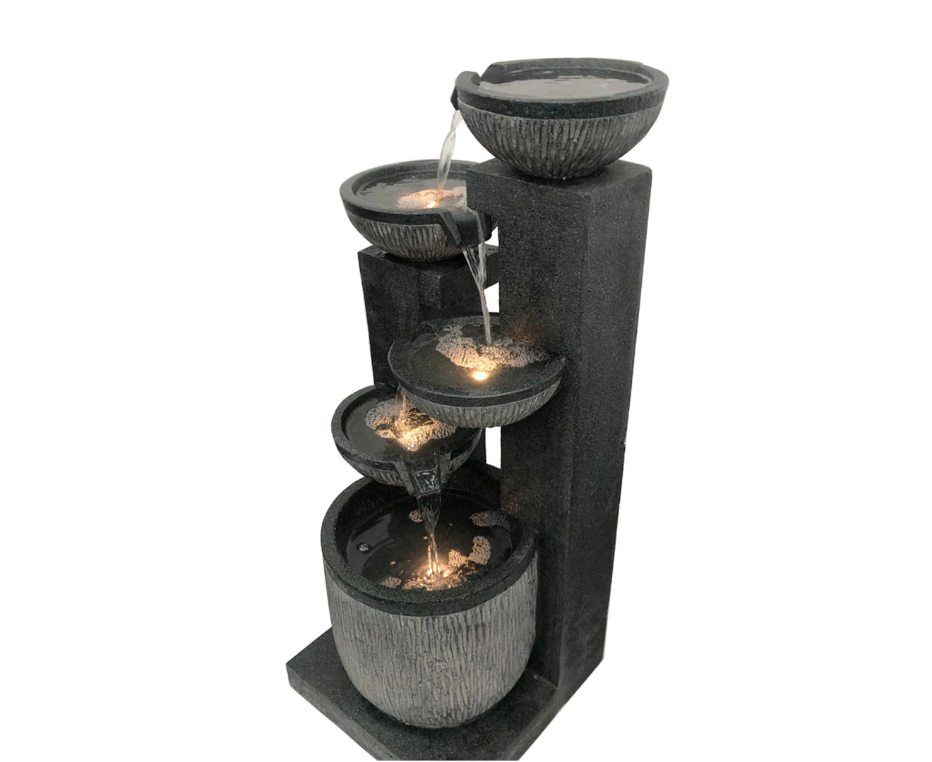 Swale - Cascading Lighting 5 Bowl Waterfall Water Feature – Water ...