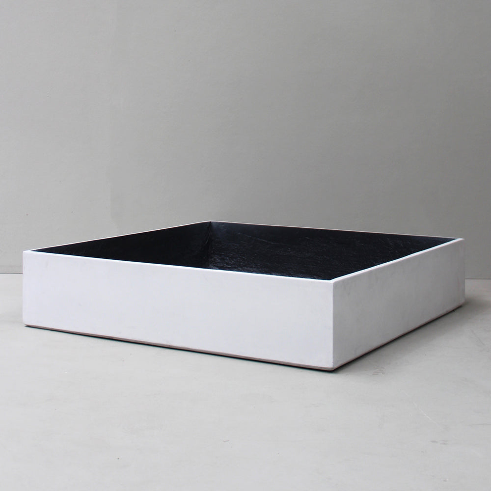 Pebble - Square Reservoir Modern Pond Base Grey – Water Features Adore