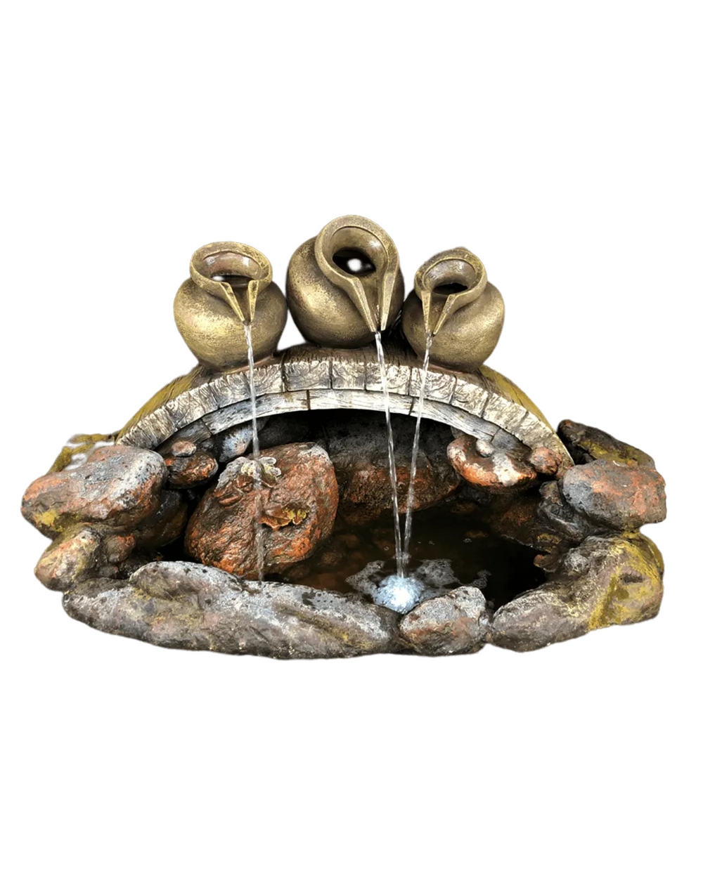 Aqua Spire - 3 Pots Rocks LED Light Water Feature – Water Features Adore