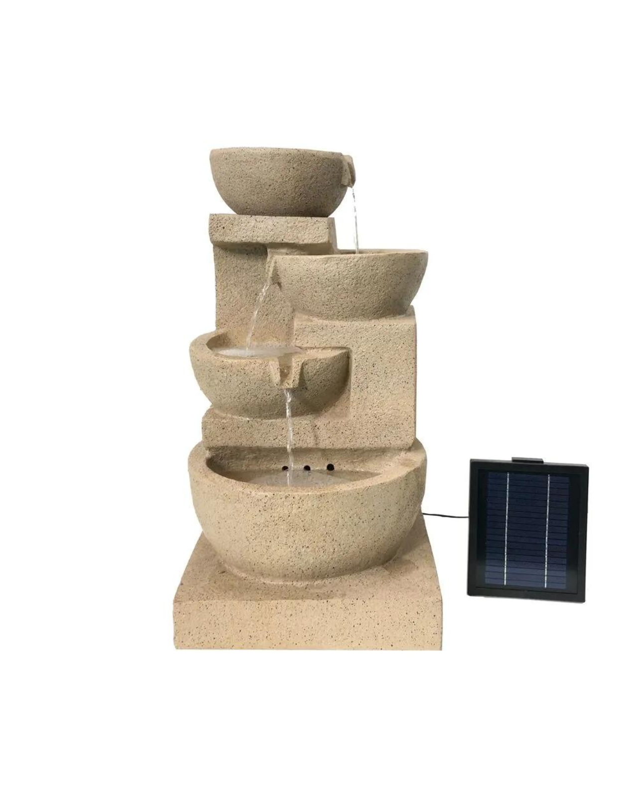 Solar 4 Bowls Cascading Waterfalls Lighting Water Feature – Water ...