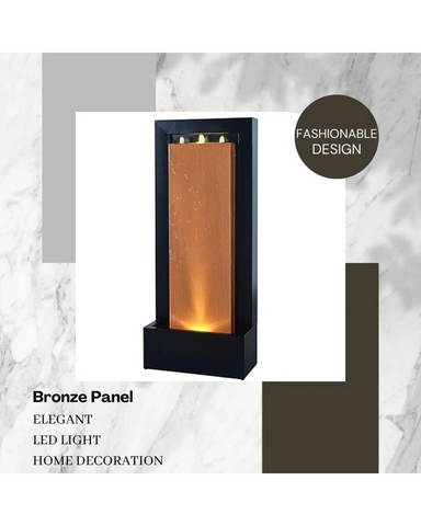 Luminescent - Steel Wall LED Light Water Feature – Water Features Adore