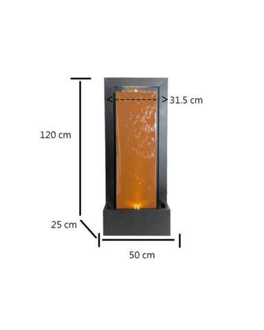 Luminescent - Steel Wall LED Light Water Feature – Water Features Adore