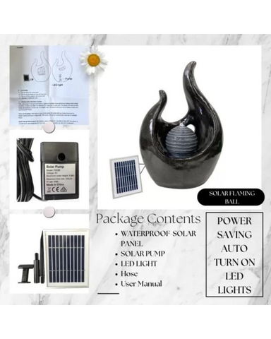 AquaEra - Solar Sphere Ball Water Feature Fountain – Water Features Adore