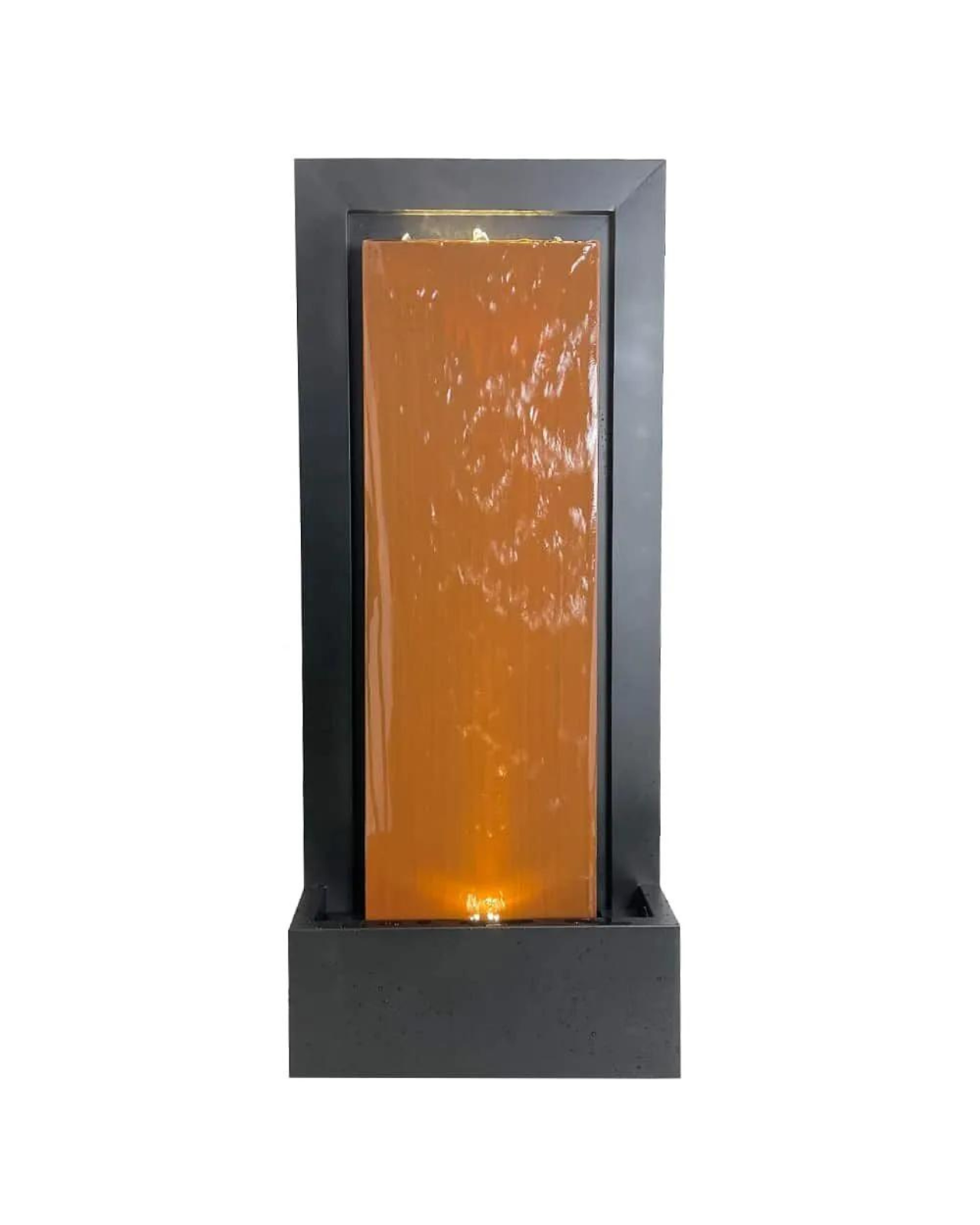 Luminescent - Steel Wall LED Light Water Feature – Water Features Adore