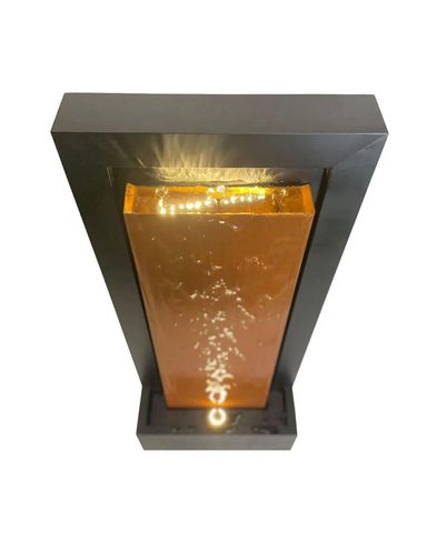 Luminescent - Steel Wall LED Light Water Feature – Water Features Adore