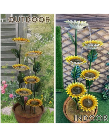 Murmur - Cascading Sunflowers Waterfall Water Feature – Water Features ...