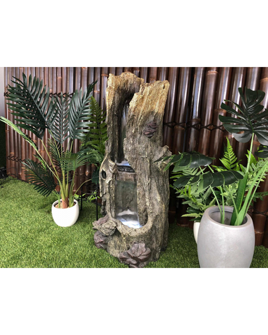 Tree Trunk Log LED Light Cascading Waterfall Water Feature – Water ...