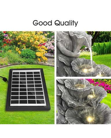 Luna - Solar Fairy 4 Tier Lighting Water Feature Bird Bath – Water ...