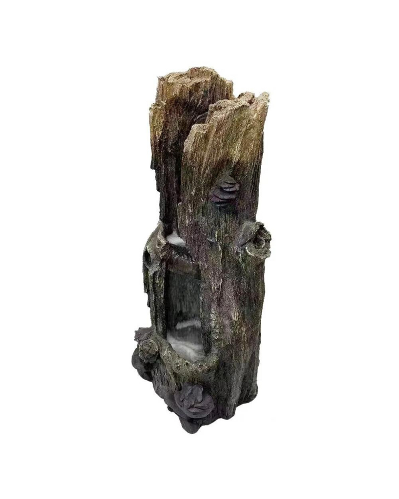 Tree Trunk Log Lighting Cascading Waterfall Water Feature – Water ...
