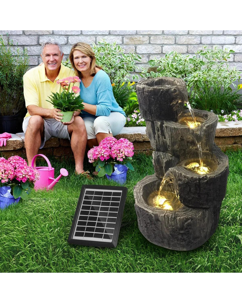 Mere - Solar 4 Tier Lighting Water Feature Bird Bath – Water Features Adore