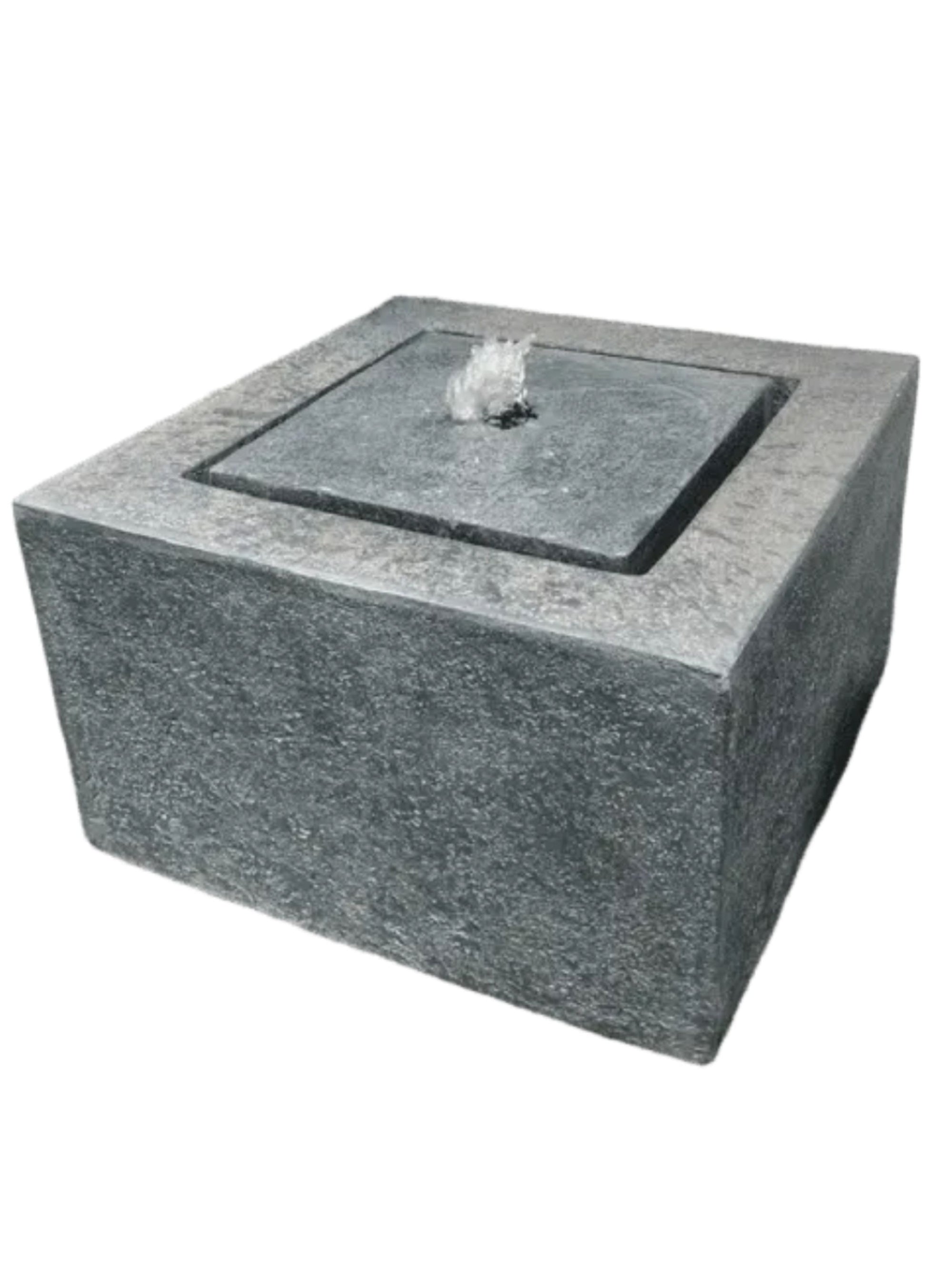 Elixir - Modern Square Bubbler Wall LED Light Water Feature – Water ...