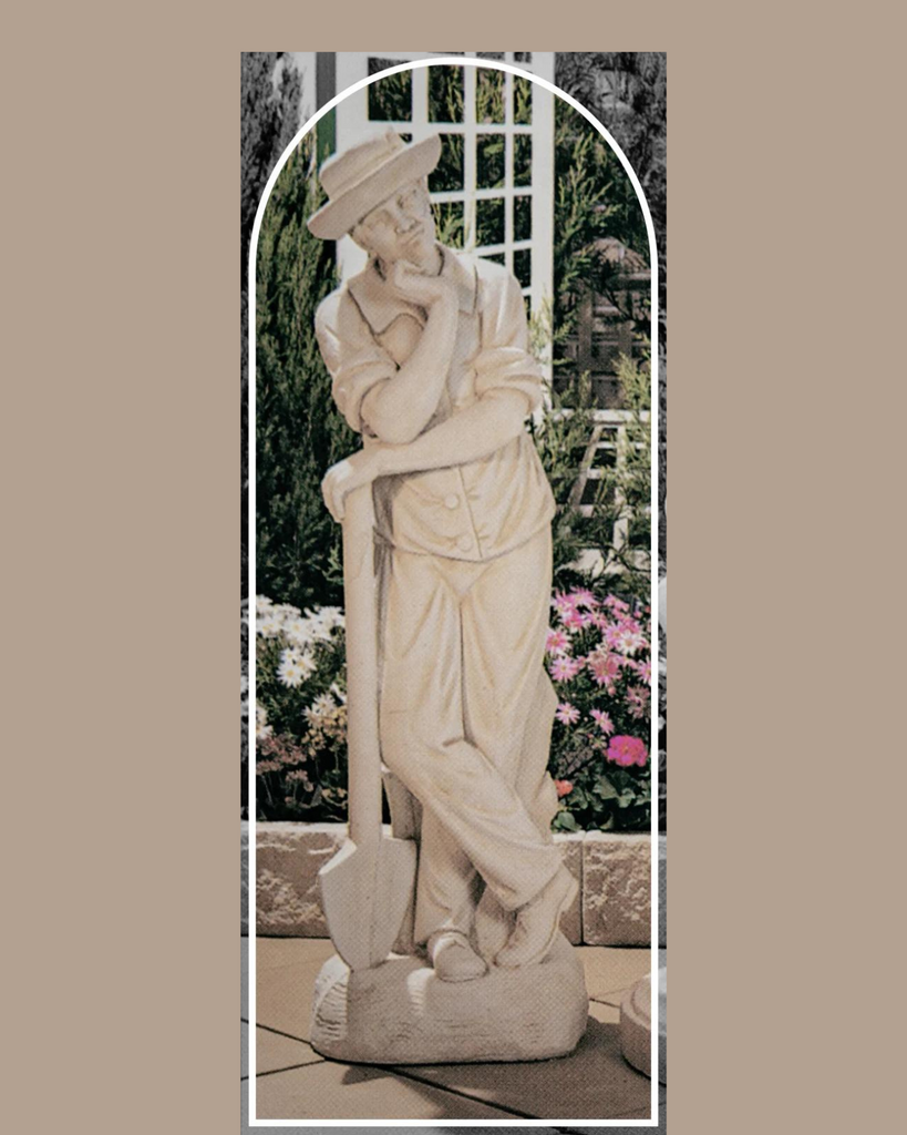 Gardener Statue - Concrete Limestone Cement Statue 140cm – Water ...