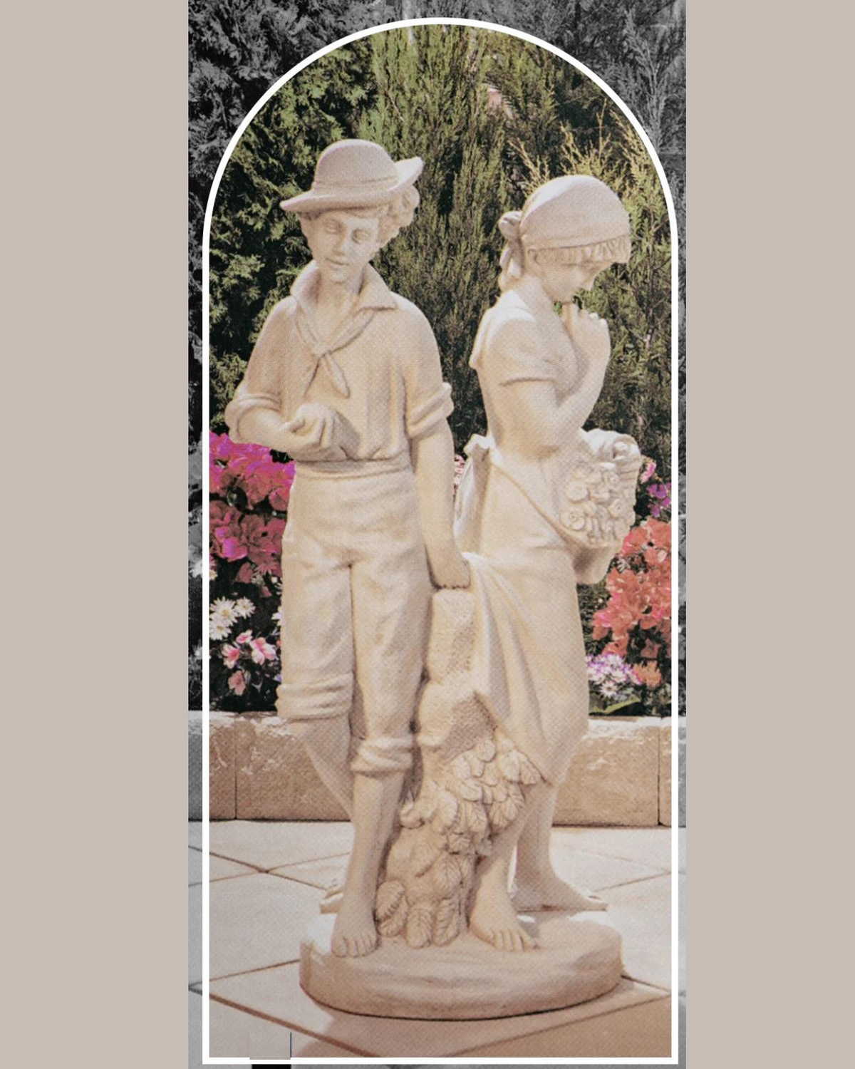Gemini - Concrete Limestone Cement Garden Statue 120cm – Water Features ...