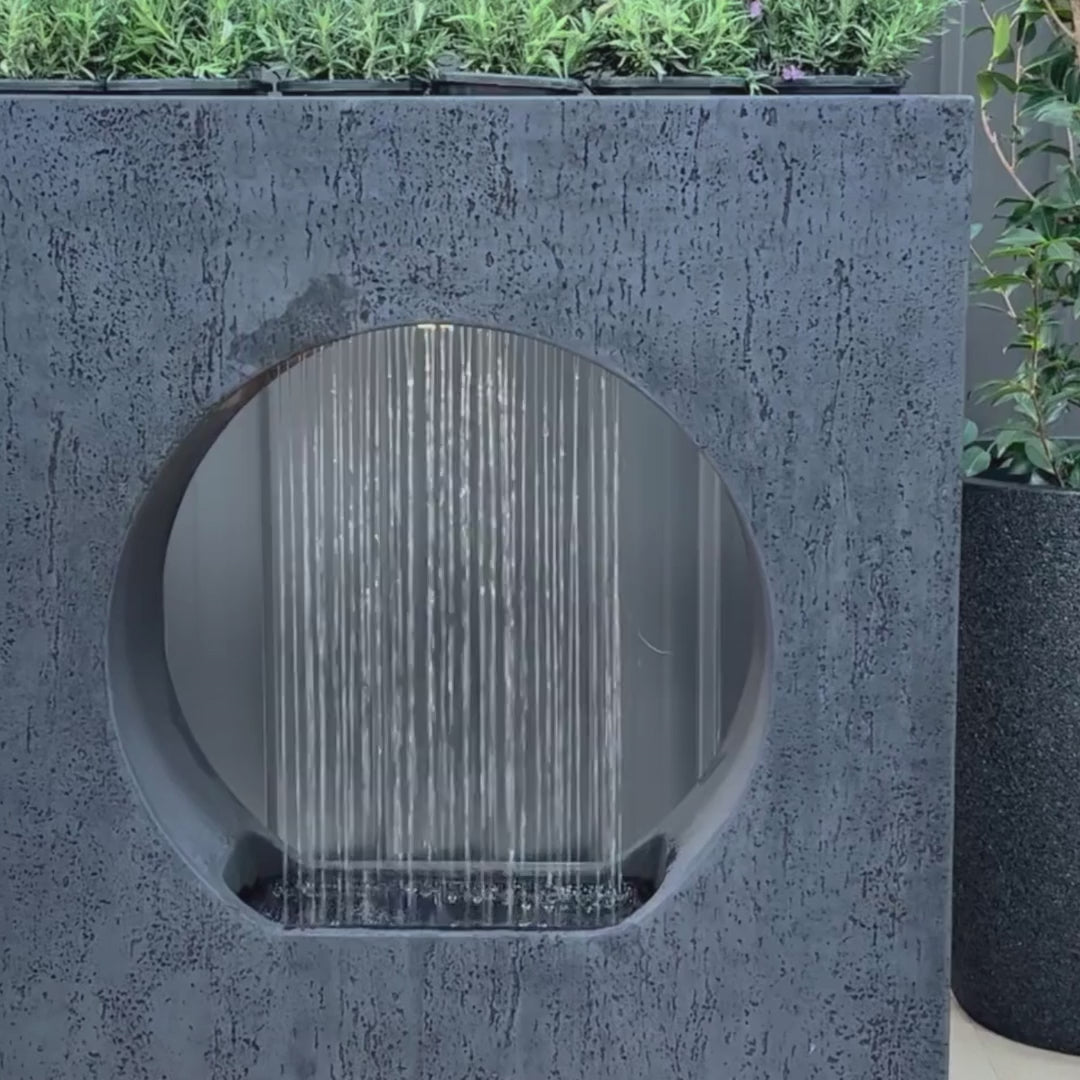 Cirrus - Rain Curtain Shower Wall Modern Wall Water Feature – Water ...