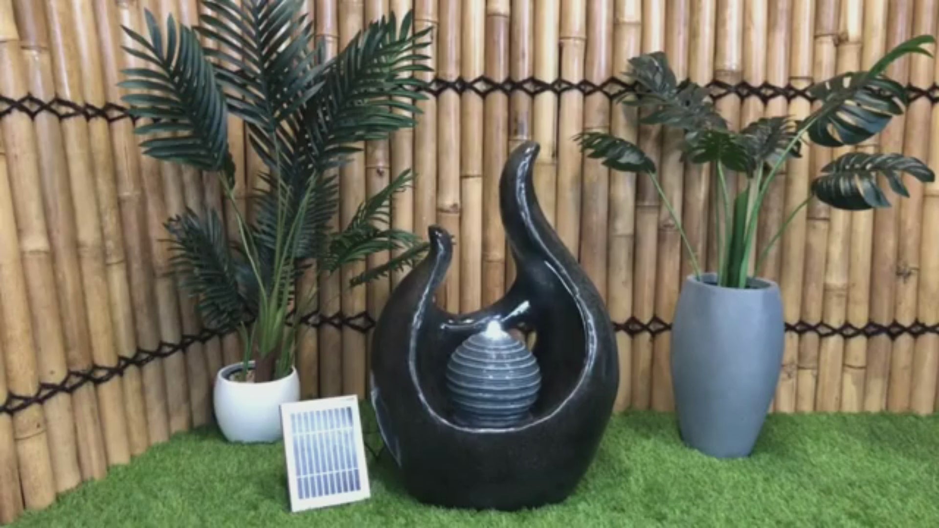 AquaEra - Solar Sphere Ball Abstract LED Light Water Feature – Water ...