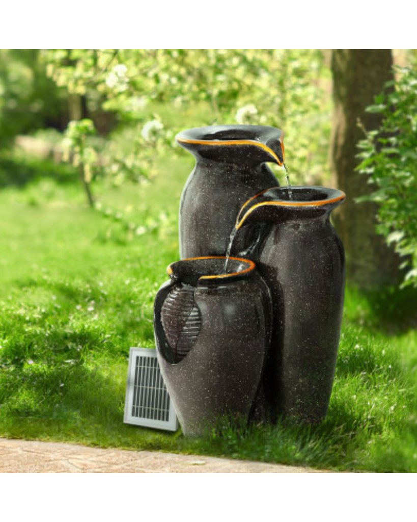 Tides - Cascading LED Solar Water Feature – Water Features Adore