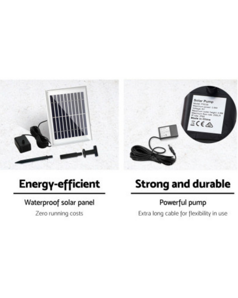 Azure - Solar 3 Tier Bird Bath Water Fountain – Water Features Adore