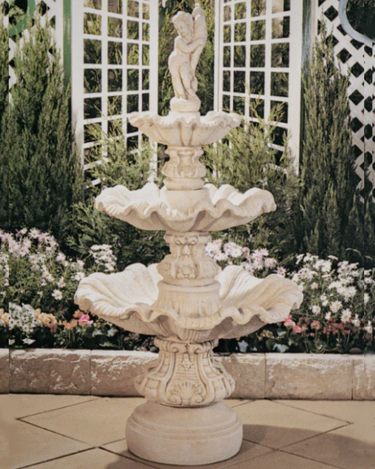 Sicilia - 3 Tier Classic Concrete Water Feature – Water Features Adore